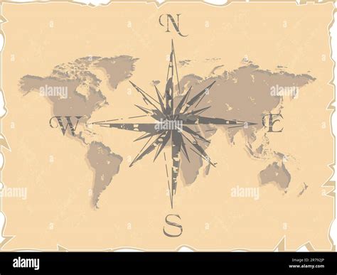 Compass For World Map At Andy Summer Blog