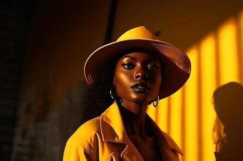 Premium Photo Beautiful Black Woman Posing Medium Shot