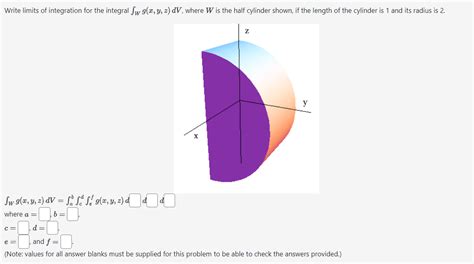 Solved Write Limits Of Integration For The Integral
