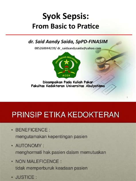 Syok Sepsis Dr Said Sppd Pdf