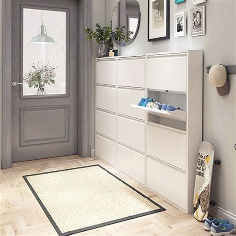 그즈브 이케아 슬림 신발장 원룸신발장 얇은 폴딩 현관장 좁은현관 신발장 초슬림 3단 위시버킷