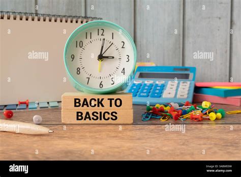 Back To Basics Text On Wooden Blocks That Lie On A White Background Stock Photo Alamy