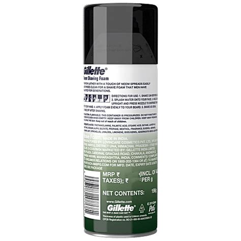 Buy Gillette Shaving Foam Neem Online At Best Price Of Rs 21165