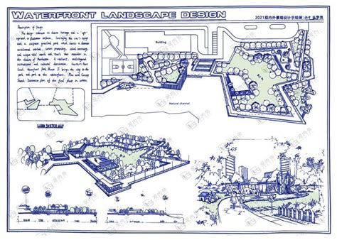景观手绘课题设计landscape design Architecture design sketch Landscape