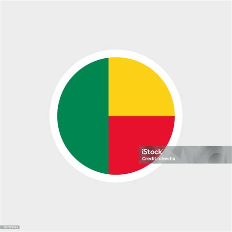 베냉의 국기 베냉 국기는 녹색노란색빨간색입니다 0명에 대한 스톡 벡터 아트 및 기타 이미지 0명 개념 개념과 주제