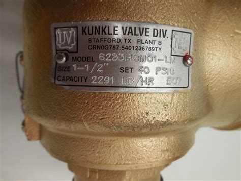 NEW KUNKLE HGM LM RELIEF VALVE HGM LM SB Industrial Supply Inc