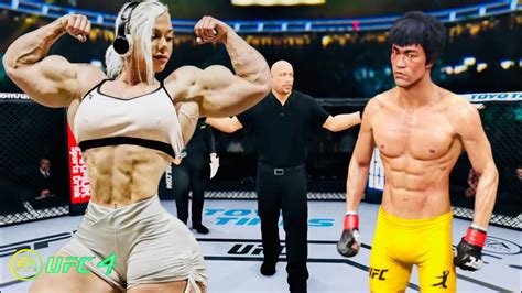 PS5 Bruce Lee Vs Beautiful Bodybuilder Samantha EA Sport UFC 4