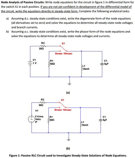 Solved Node Analysis Of Passive Circuits Write Node Equations For The