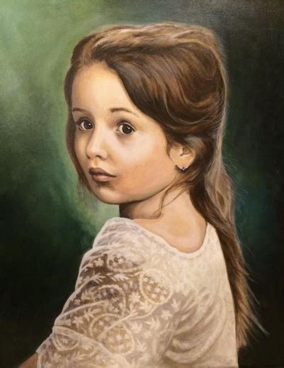 Jeanne Wright Wear Realistic Acrylic Portrait School