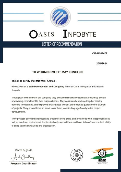 Md Wasi Ahmad On Linkedin Im Happy To Share That Ive Obtained A New Certification Letter Of