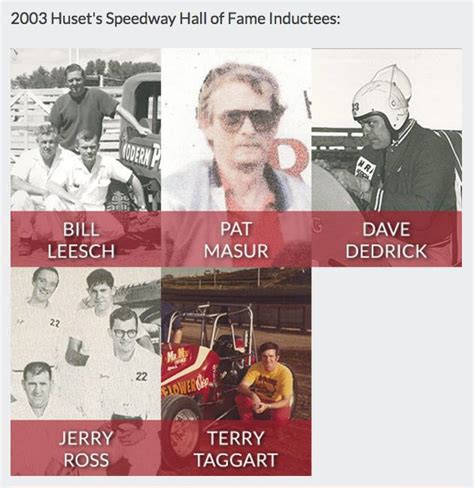Husets Hall Of Fame 2003 Husets Speedway Hall Of Fame Inductees Bill Leesch Pat Masur
