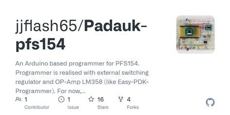 Github Jjflash65padauk Pfs154 An Arduino Based Programmer For