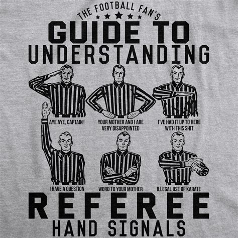 Funny Football Referee Hand Signals Shirt Sarcastic T Etsy