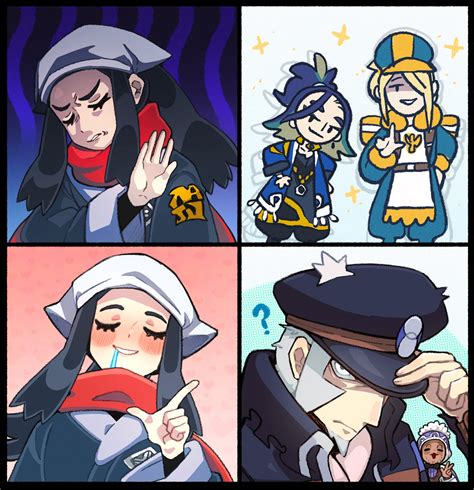 Akari Ingo Volo Adaman And Laventon Pokemon And 1 More Drawn By
