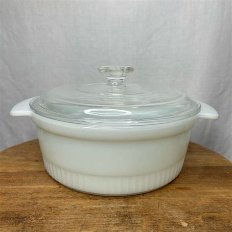 Anchor Hocking Dining Anchor Hocking Fireking Milk Glass Round