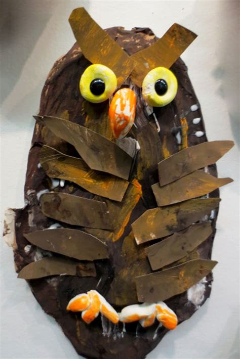 1st Grade Paper Mache Owl Moon Owl Moon Paper Owls Elementary