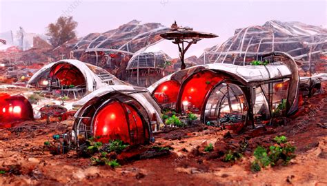 Mars Colony Conceptual Illustration Stock Image C0564302