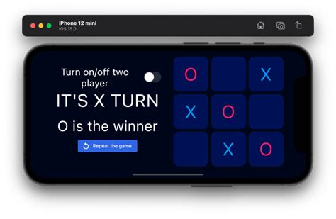 tic tac toe game build using flutter