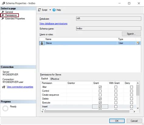 Database Schema In SQL Server