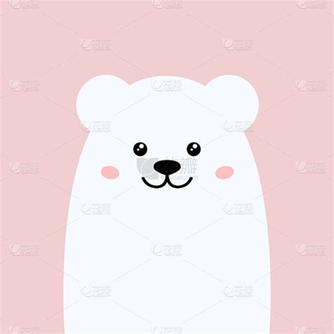 可爱的熊。卡通矢量插图。