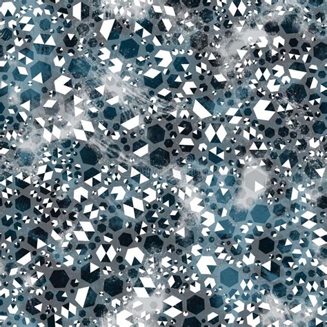 Seamless Navy Blue And White Abstract Grungy Seamless Surface Pattern