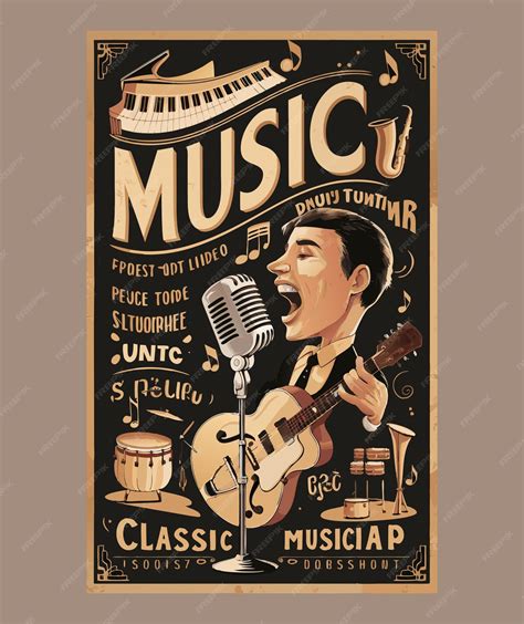 Premium Vector Vintage Music Poster Design Templateai