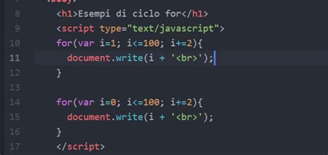 javascript for esempi sul ciclo for javascript cicli