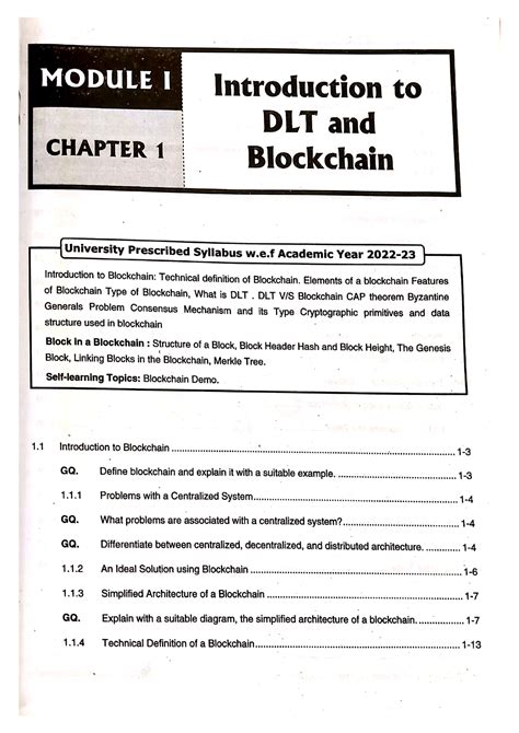 Blockchain Module 1 3 Bachelor Of Engineering In Information
