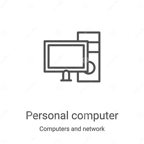 personal computer icon vector from computers and network collection