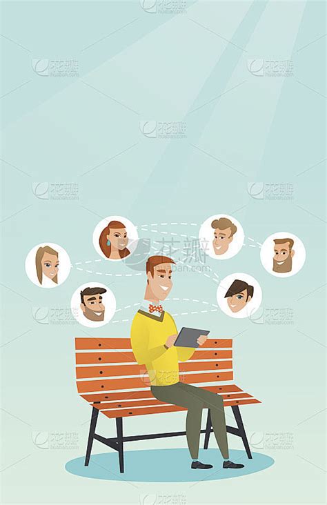 人们在社交网络上冲浪