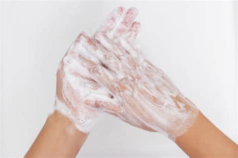 Higiene Pessoal Pessoas Que Lavam A Mão Com Saneador Manual Gel De