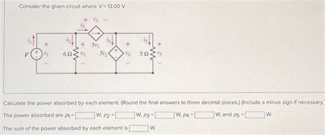 Solved Consider The Given Circuit Where V V Calculate Chegg