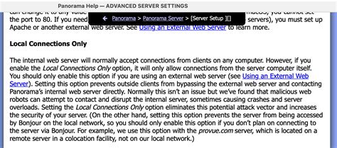 Cant Connect To Server If I Enable Local Connections Only Panorama X Panorama Discussion Forum