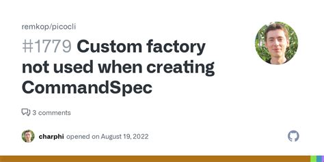 Custom Factory Not Used When Creating CommandSpec Issue 1779