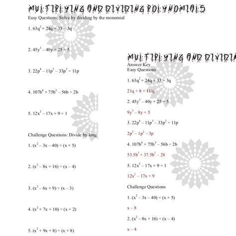 Dividing Polynomials Insanitek