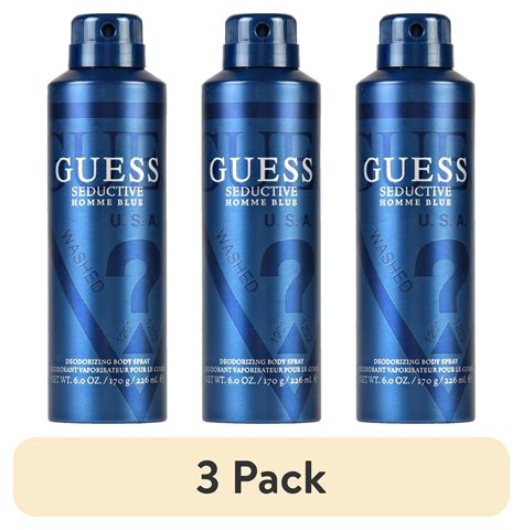 3 Pack Guess Seductive Homme Blue Body Spray For Men 6 Oz 1 Count