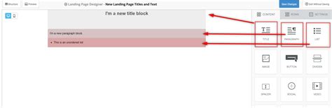 How To Add A Title Text And List To Your Landing Page Or Email EngageMoreCRM Com Knowledge