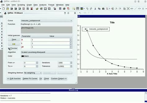Curve Fitting In Qtiplot Youtube