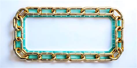 Secure Ai Powered Blockchain Border Frame For Technology Concept With