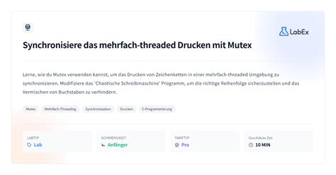 synchronisiere das drucken in mehrfach threaded umgebungen mutex