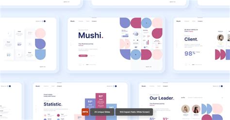 Mushi Многоцелевая бизнес колода Powerpoint Шаблоны презентаций