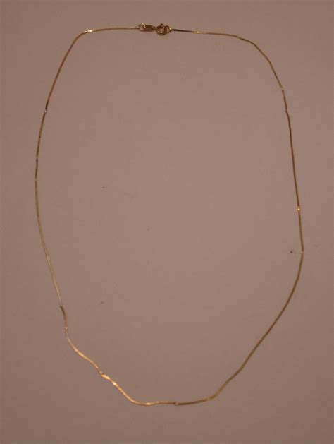 Lot Detail Dainty 14kt Yellow Gold Necklace Measures 15 Long