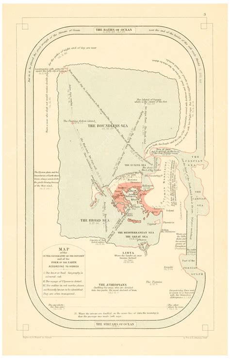 Classical Map C1897 Geography Of Homer Wardmaps Llc