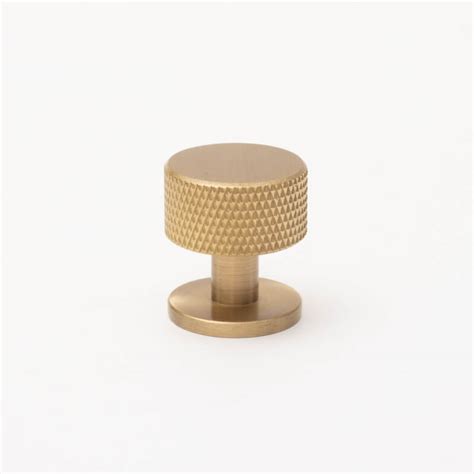 Kitchen Drawer Knurled Knobs Solid Brass