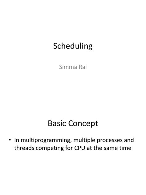Scheduling Pdf Scheduling Computing Computer Architecture