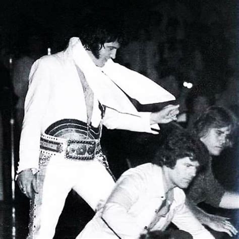 Elvis David Stanley And Jerry Schilling During A Concert In 1976