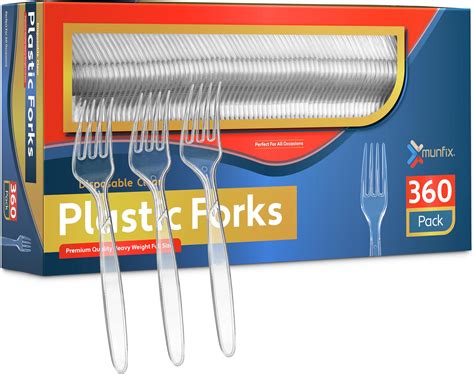 [400 Count] Heavy Duty Plastic Forks Premium Disposable