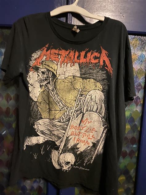 Vintage 90s Metallica Pushead 1994 Gravekeeper Wherever I May Roam T