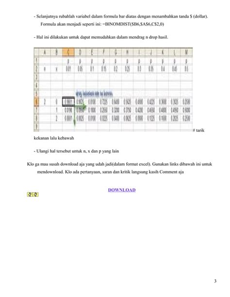 Cara Buat Tabel Binomial Pdf