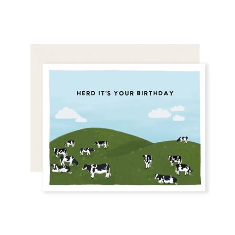 Herd Its Your Birthday Birthday Card From Slightly Stationary Urban